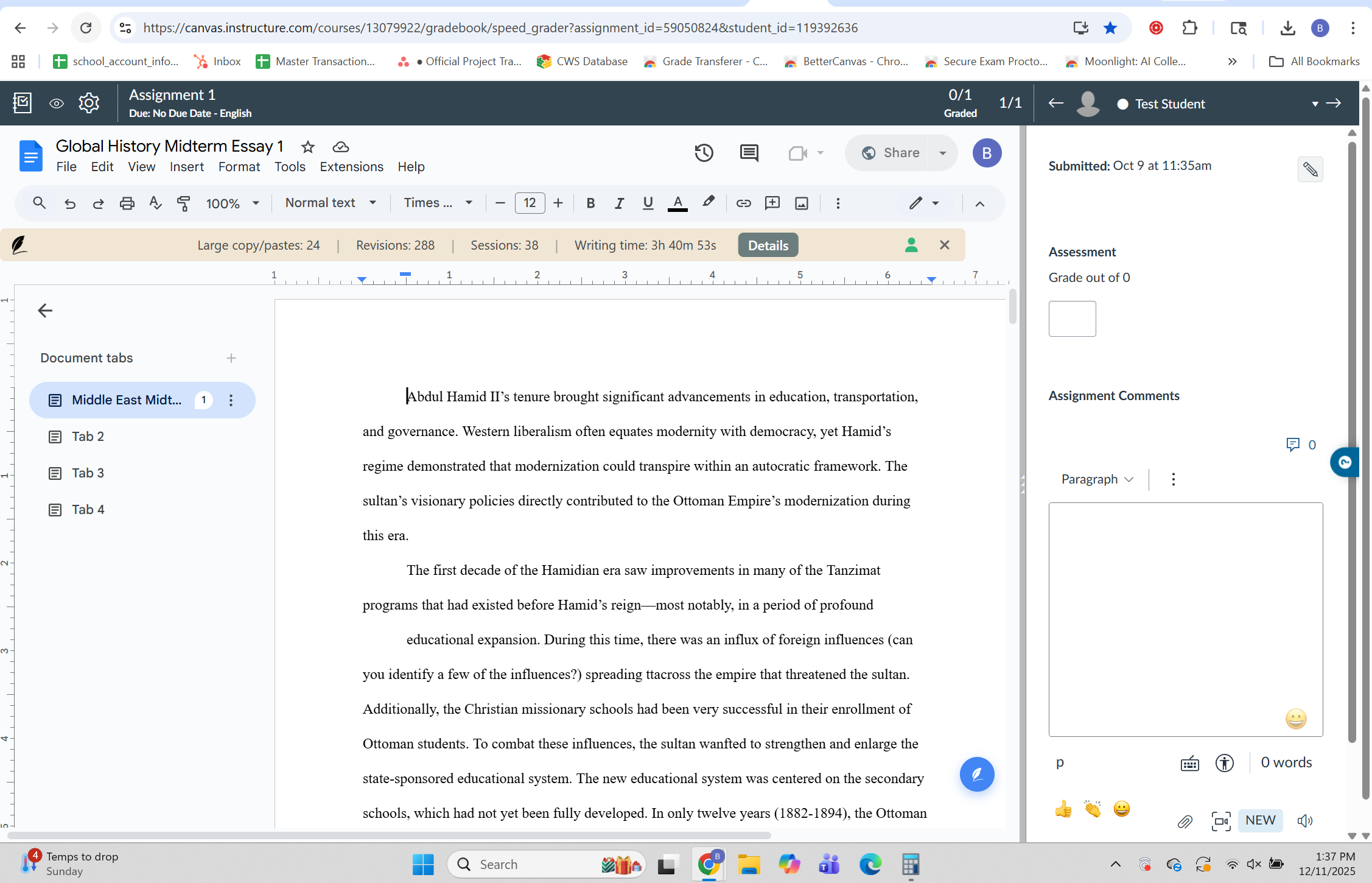Using Revision History Inside an LMS (Outside Google Classroom)